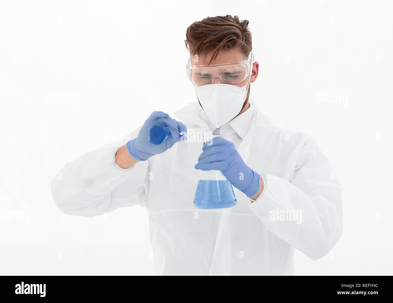 technician is conducting a study of fluid Stock Photo - Alamy