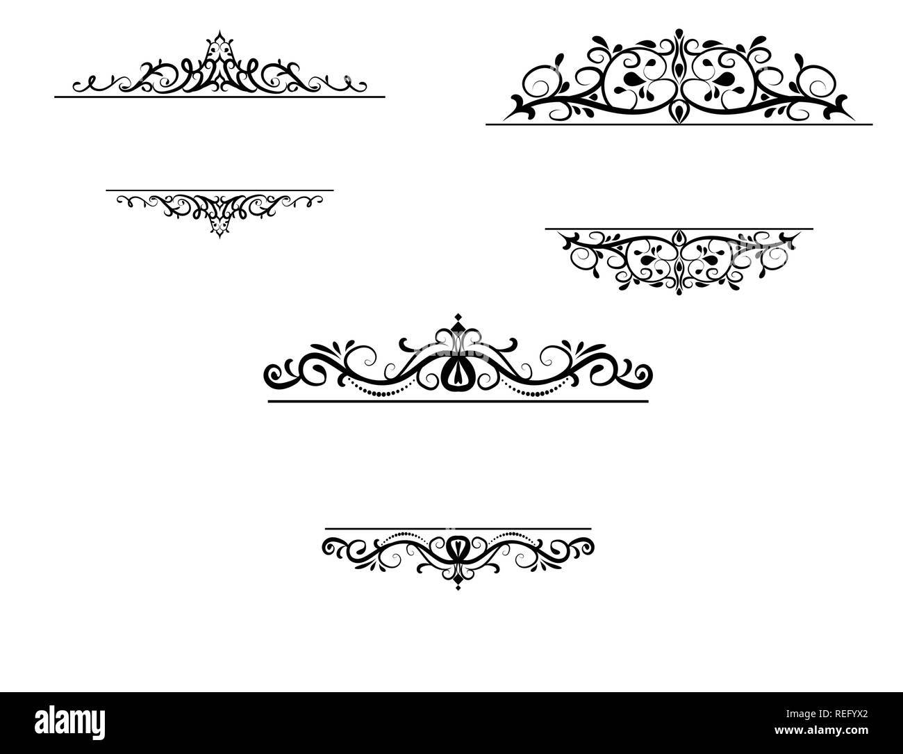Vintage vector swirl frame set Stock Vector Image & Art - Alamy