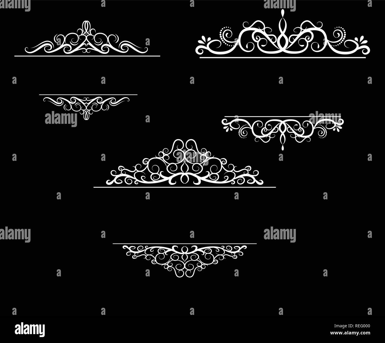 Vintage vector swirl frame set Stock Vector Image & Art - Alamy