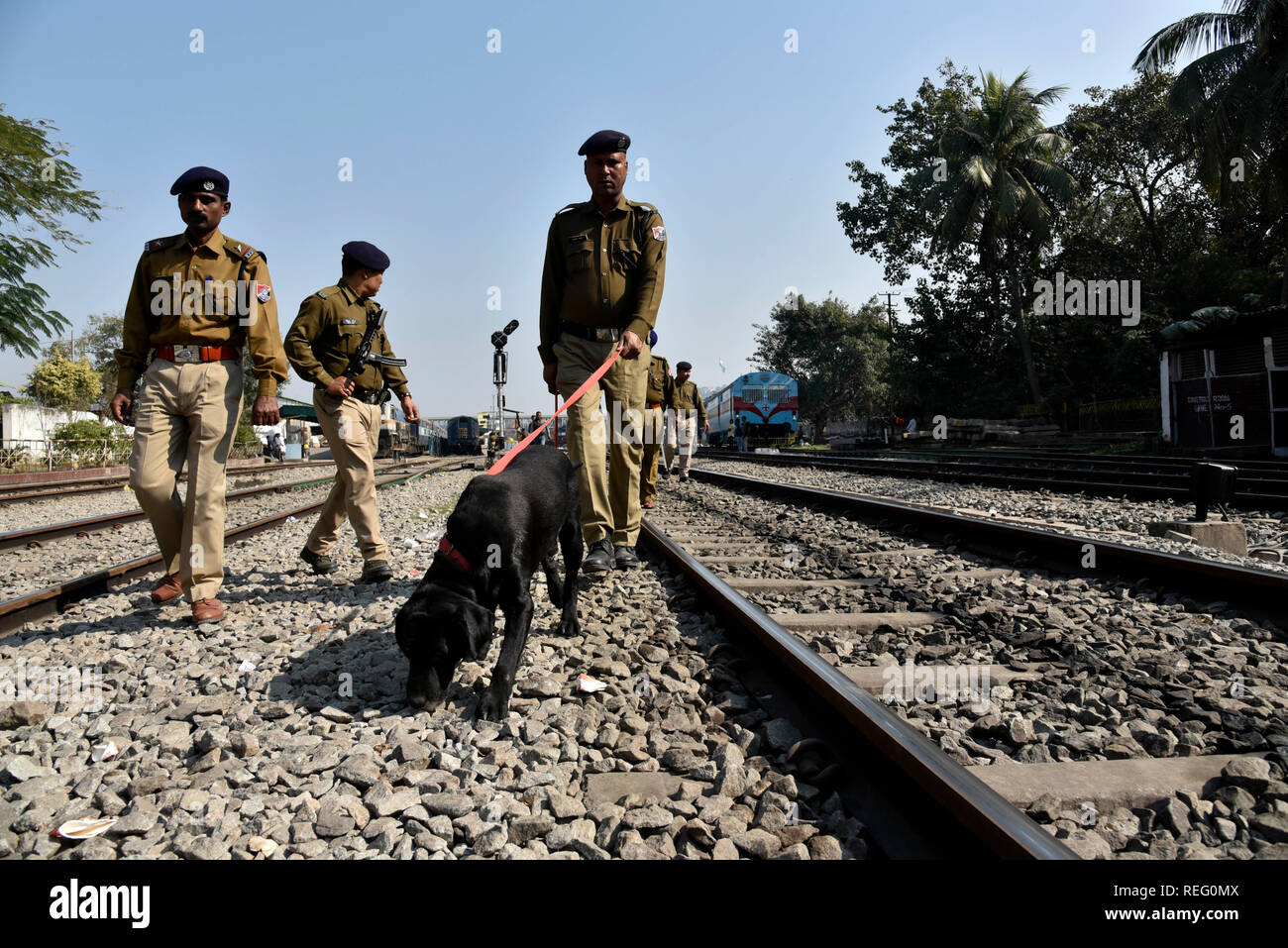 Railway police india hi-res stock photography and images - Alamy