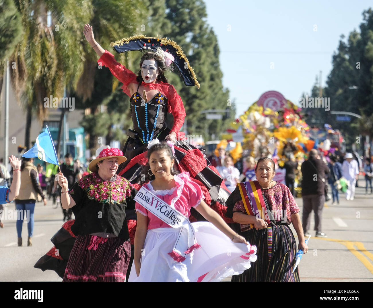 Los Angeles, California, USA. 21st Jan, 2019. People participate in the ...