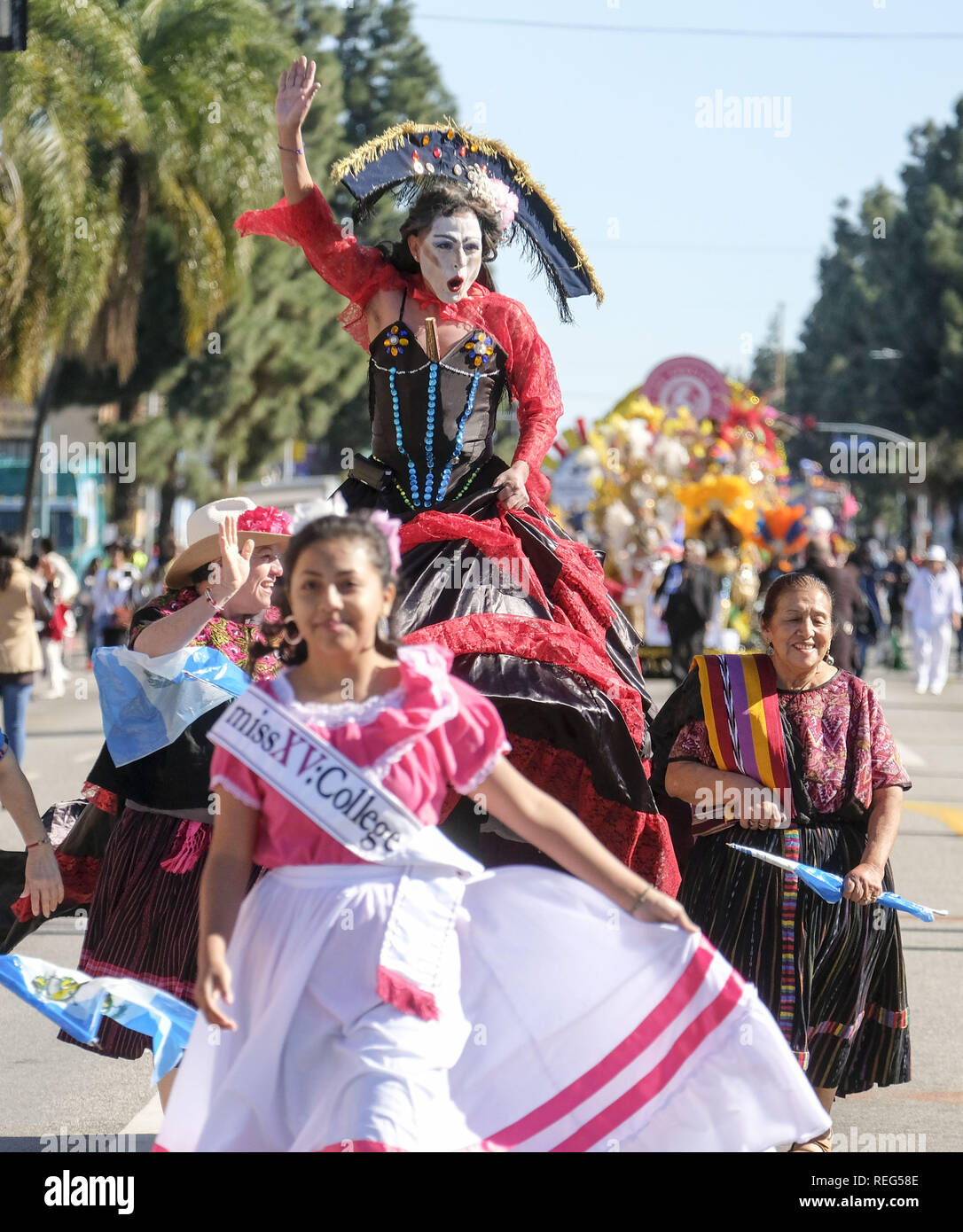 Los Angeles, California, USA. 21st Jan, 2019. People participate in the ...