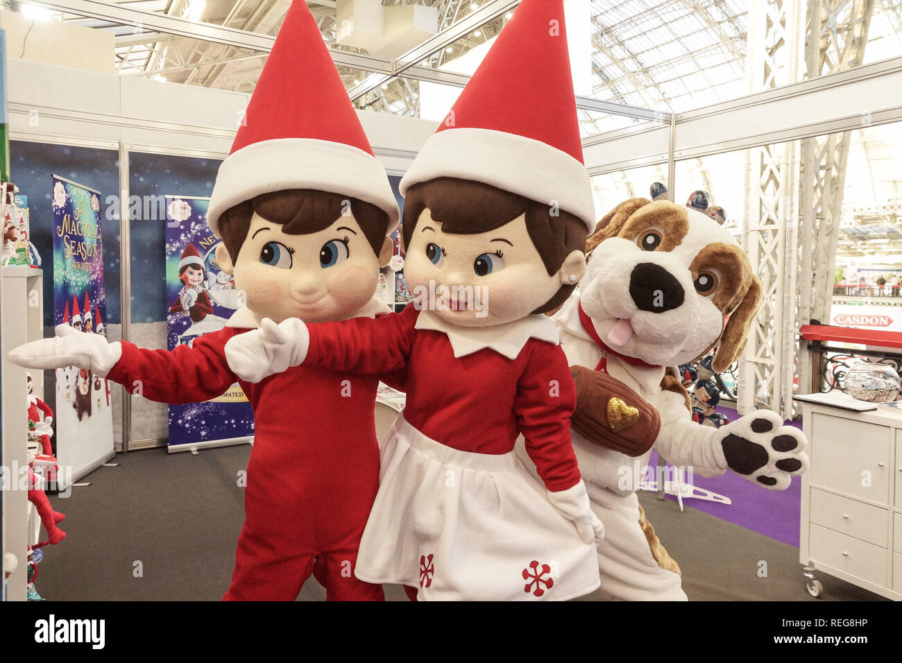 London, UK. 22nd Jan, 2019. The Elf on the Shelf at the Toy Fair 2019 ...