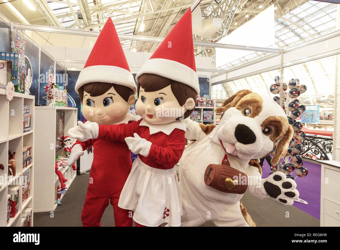 London, UK. 22nd Jan, 2019. The Elf on the Shelf at the Toy Fair 2019 ...