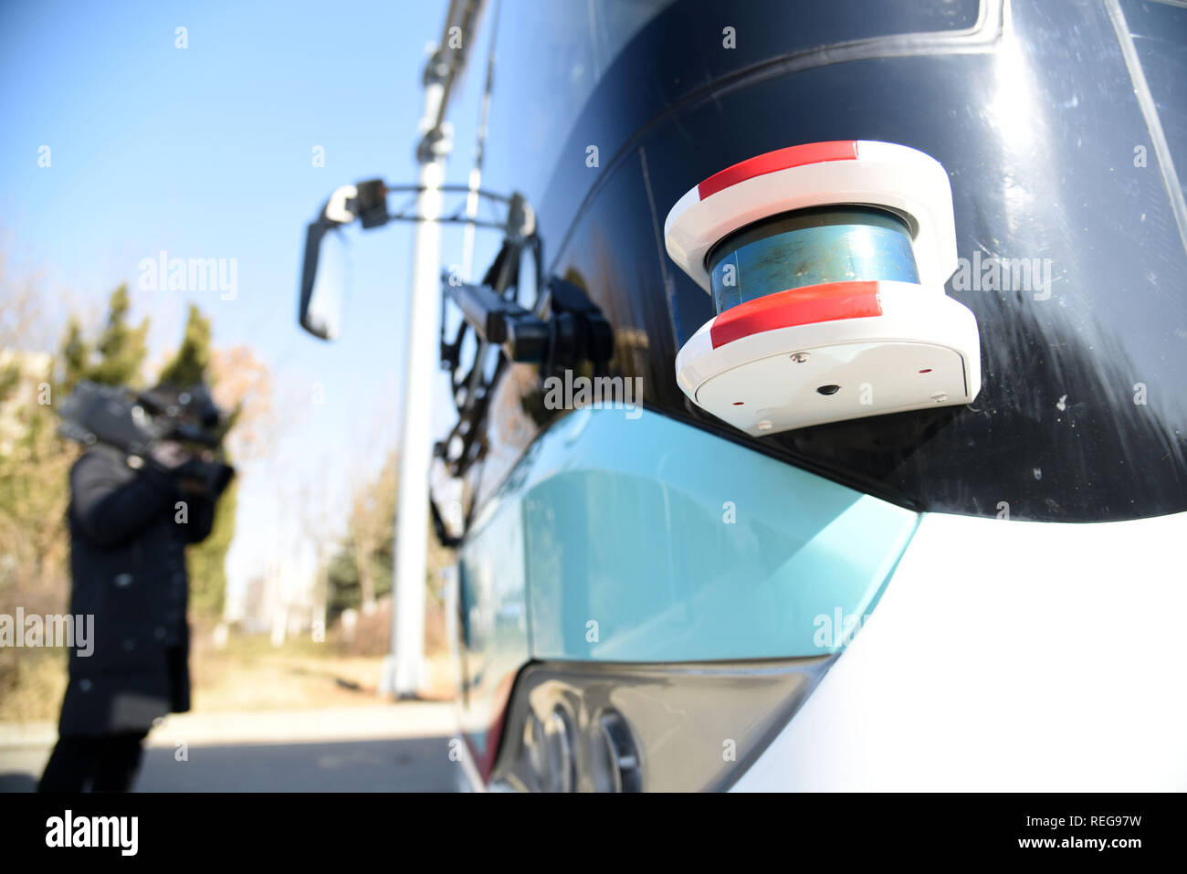 Jinan, China's Shandong Province. 22nd Jan, 2019. A laser radar probe ...