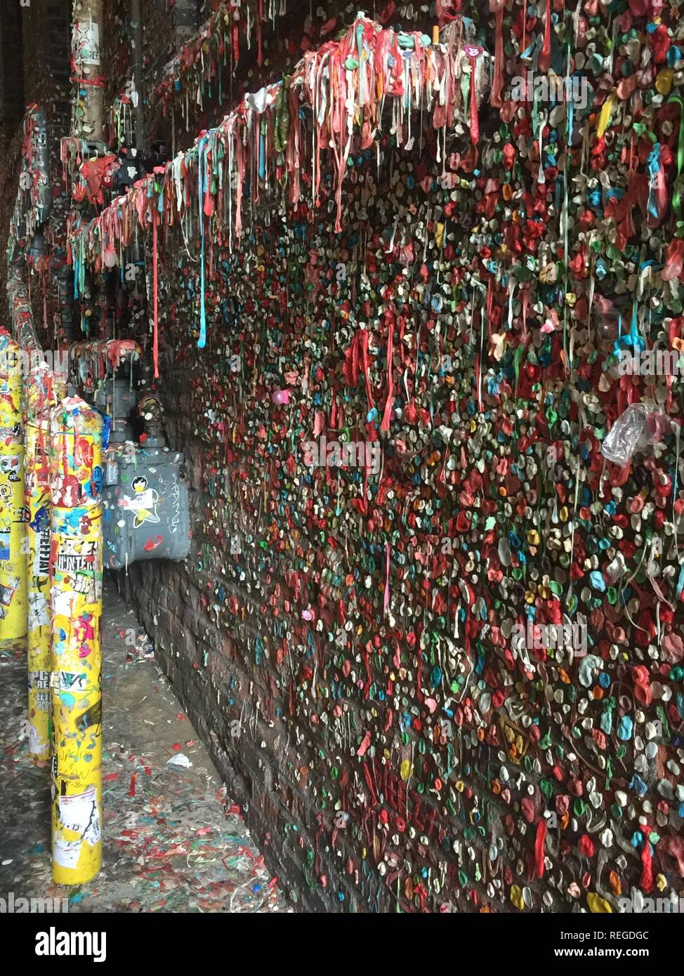 The Infamous Gum Wall Stock Photo - Alamy