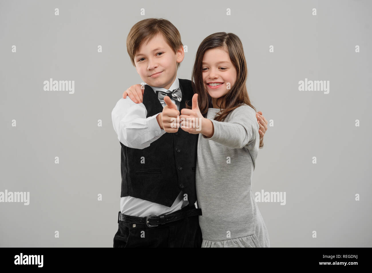 Brother and sister's embrace Stock Photo - Alamy