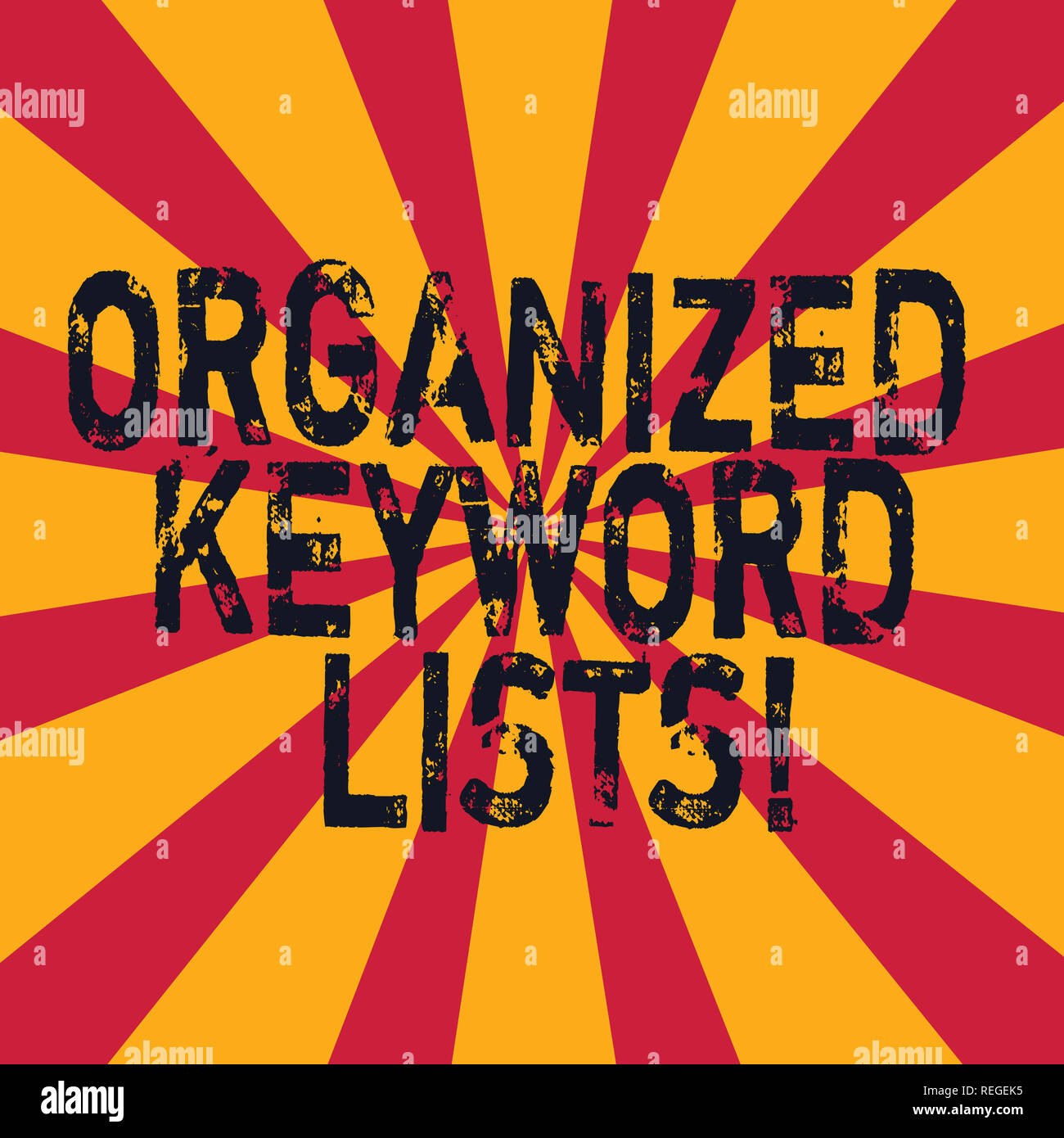 Word writing text Organized Keyword Lists. Business concept for Taking ...