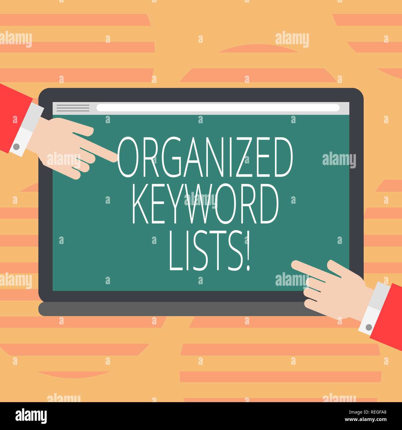 Word writing text Organized Keyword Lists. Business concept for Taking ...
