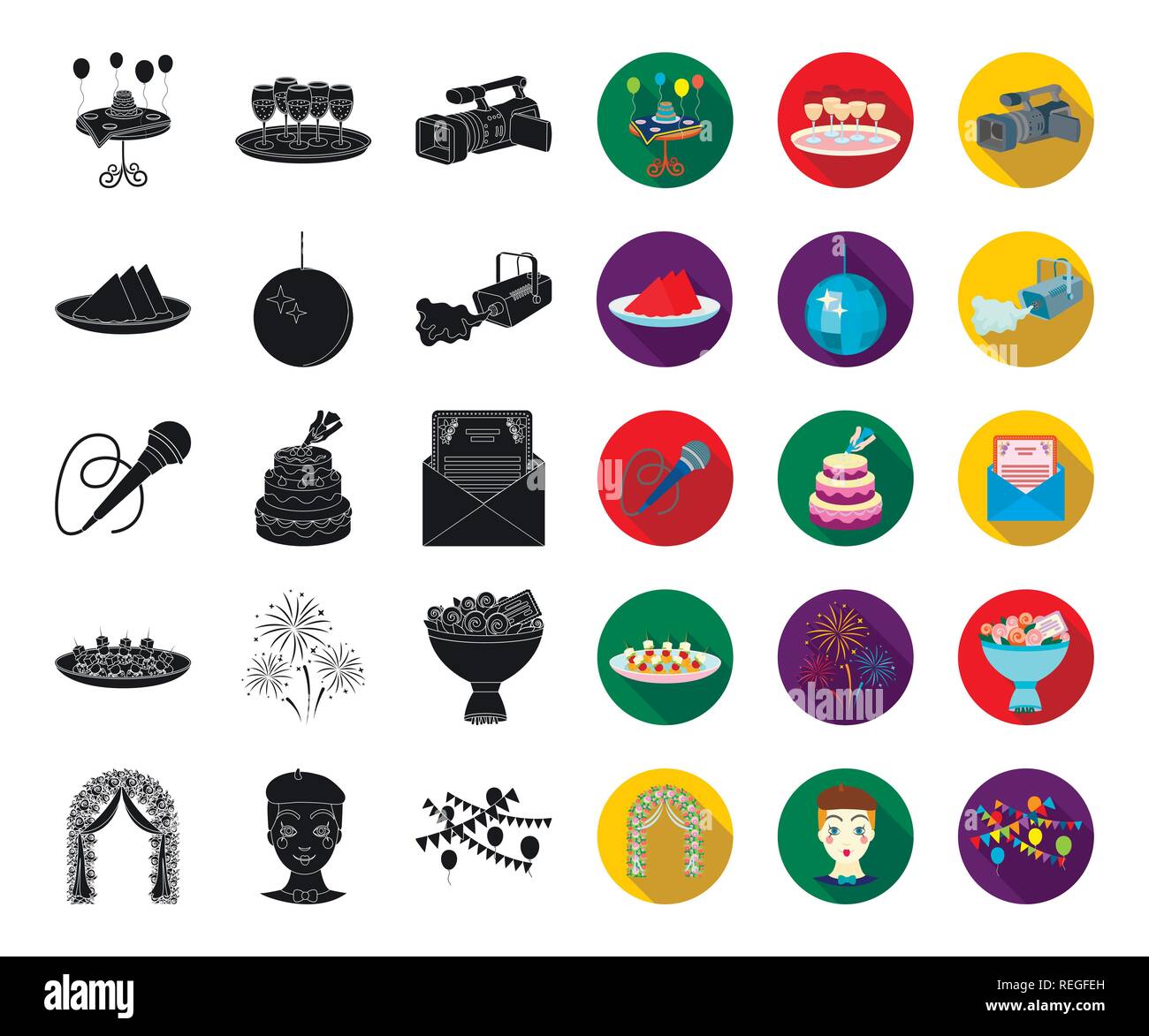 Event Organisation black,flat icons in set collection for design ...