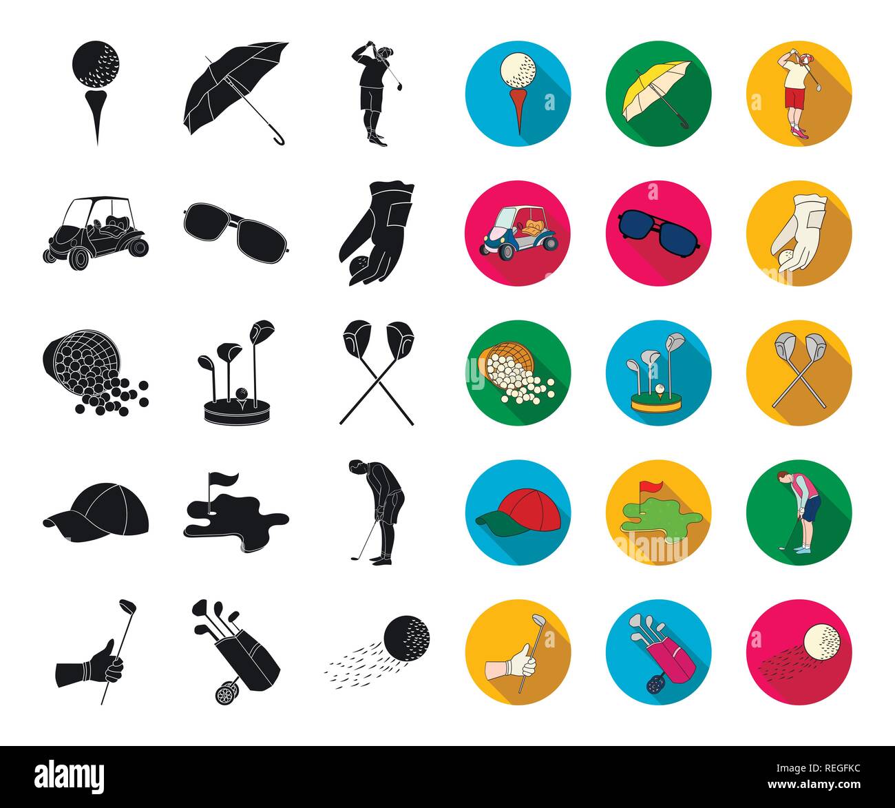 Golf course path Stock Vector Images - Alamy