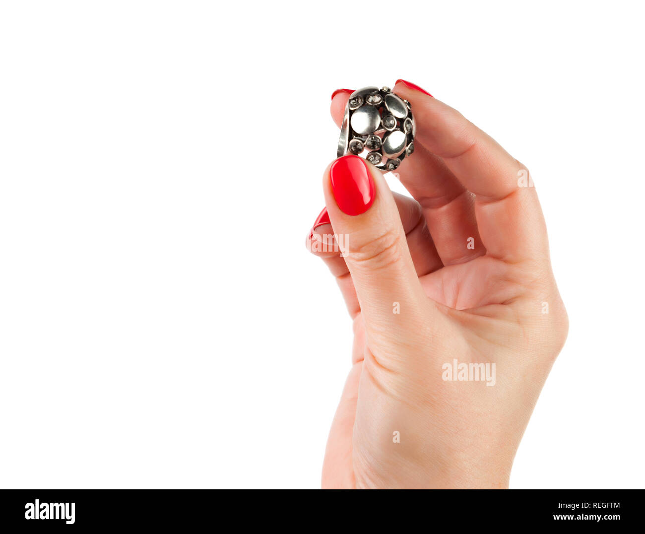 Young woman wearing engagement ring hi-res stock photography and images ...