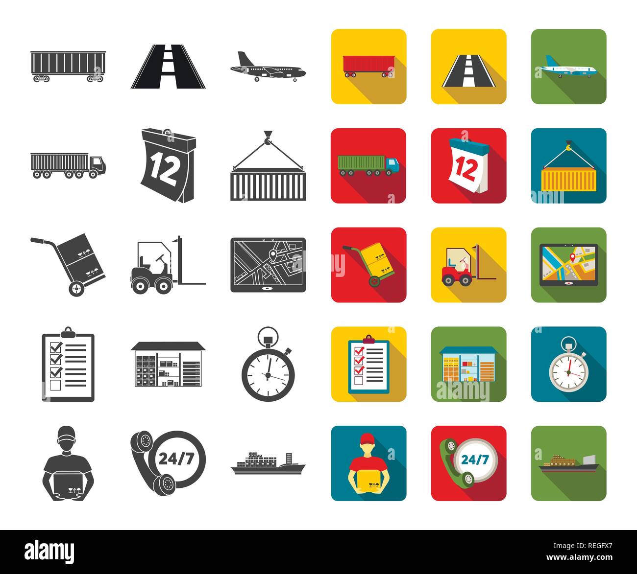 Logistics service black,flat icons in set collection for design ...