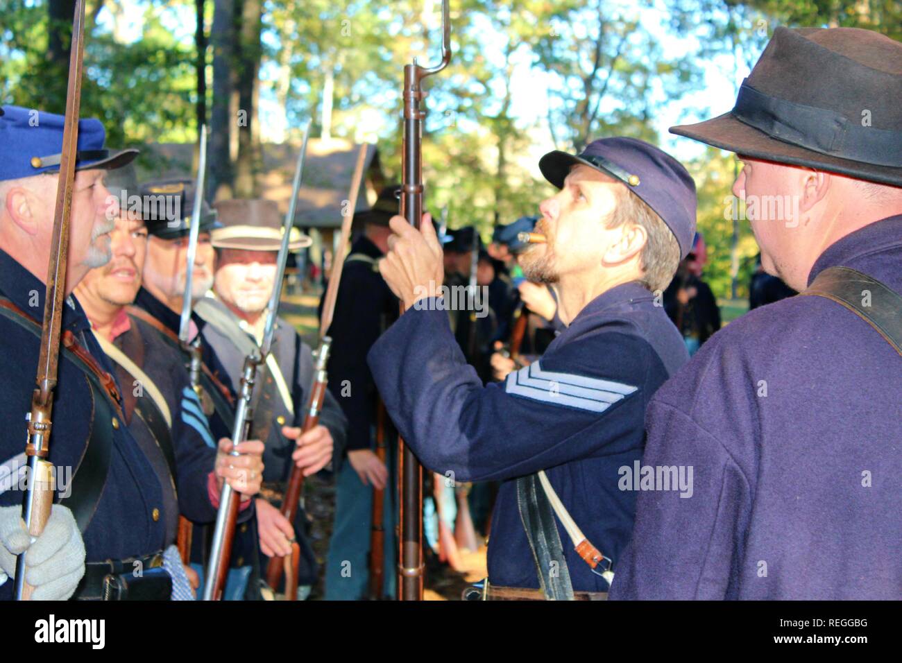 Civil War Re-enactors at Fort Branch, Martin County, NC Stock Photo - Alamy