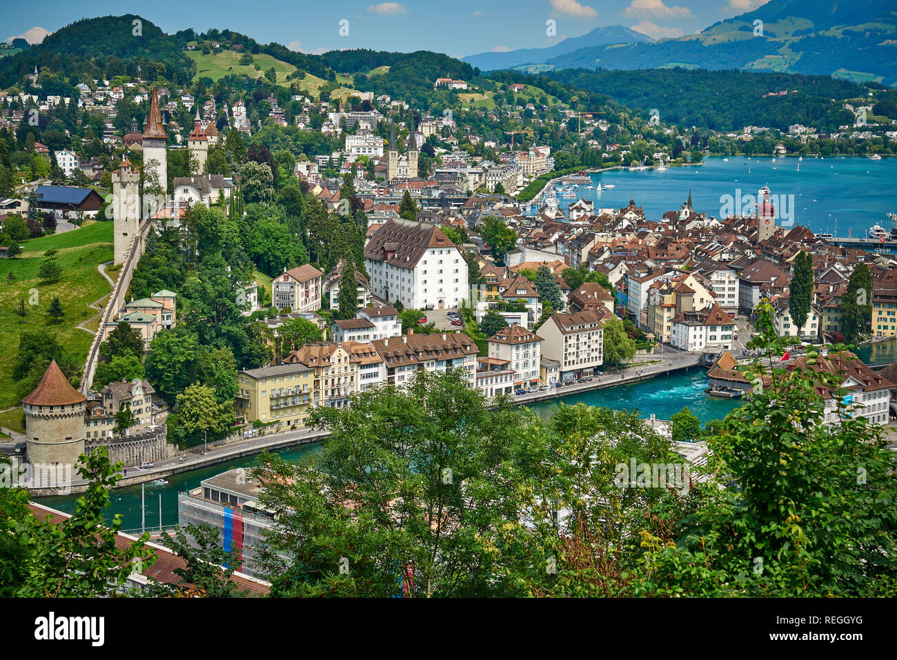 Luzern city panorama hi-res stock photography and images - Alamy