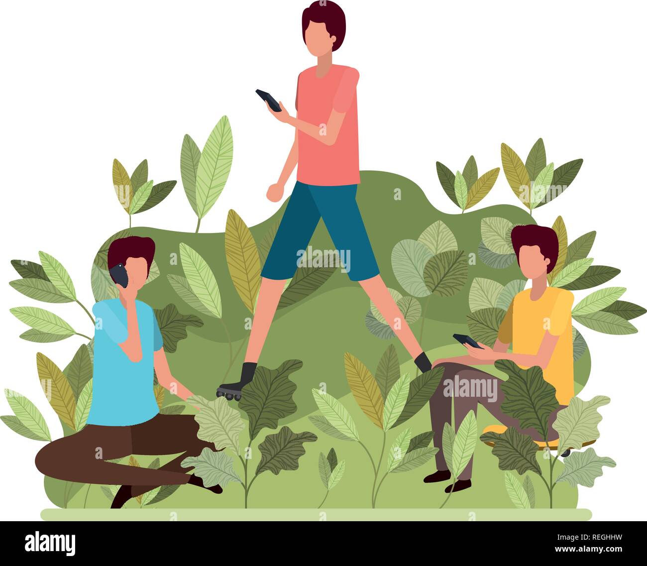 Smart young men in Stock Vector Images - Alamy