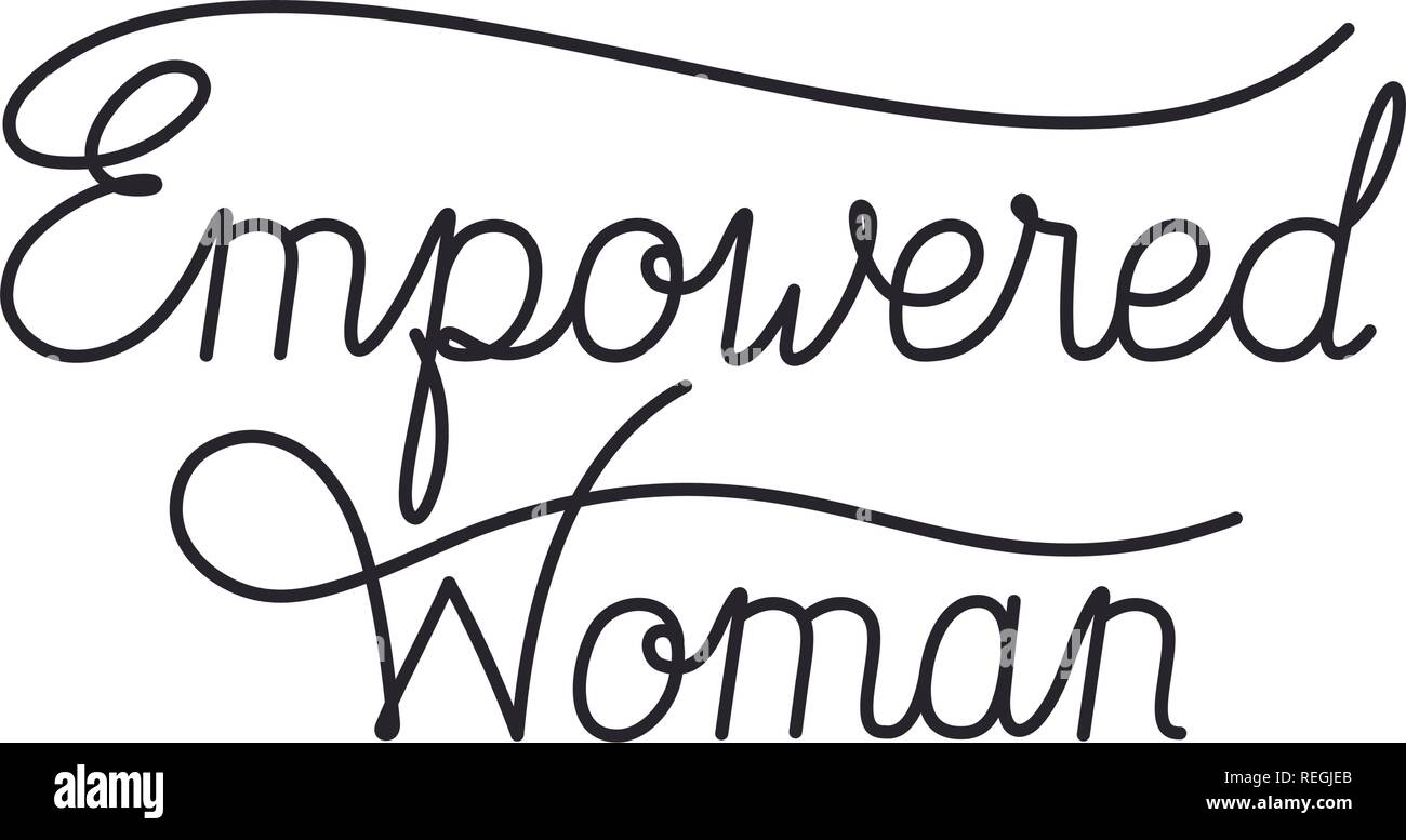 empowered woman label isolated icon Stock Vector Image & Art - Alamy