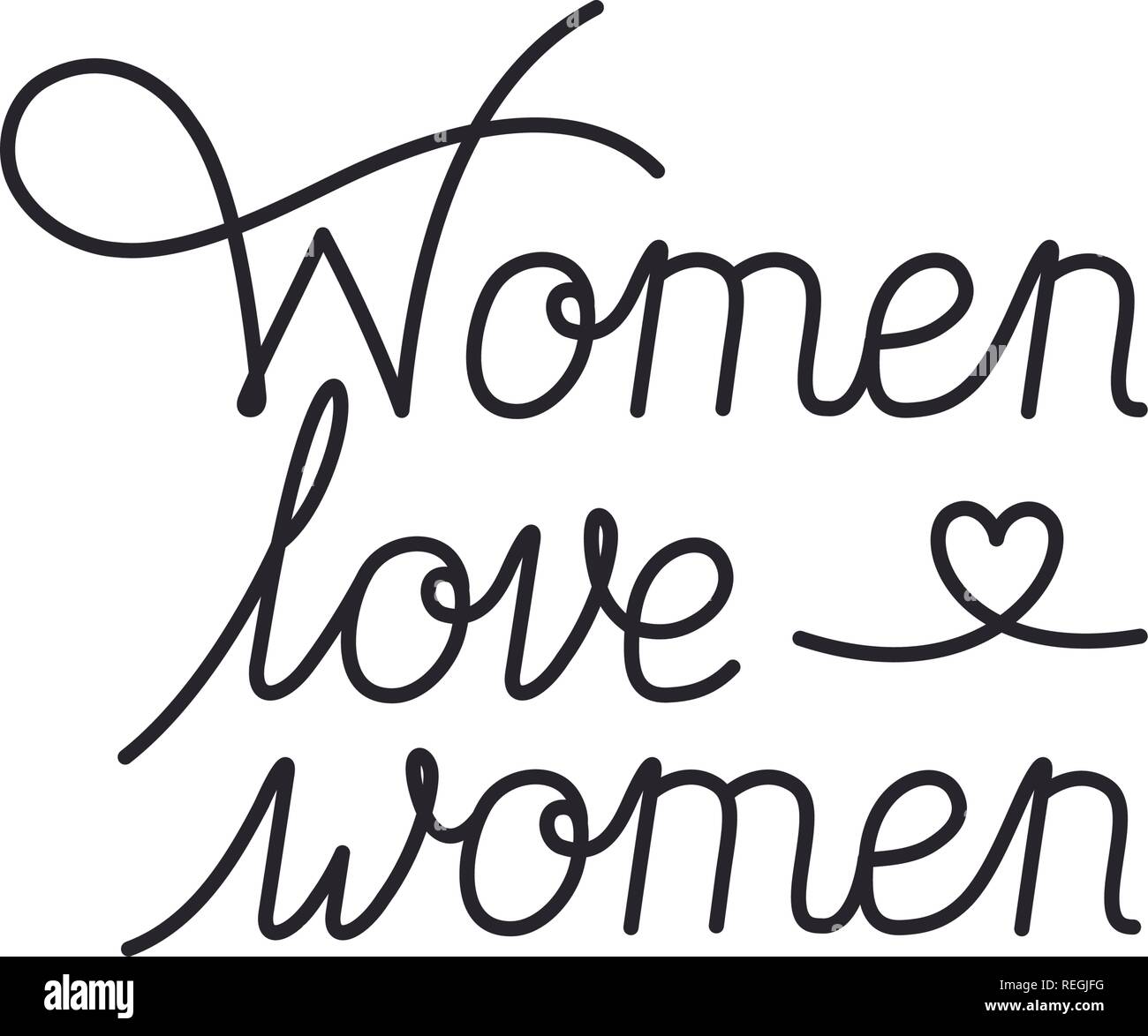women love women label isolated icon Stock Vector Image & Art - Alamy
