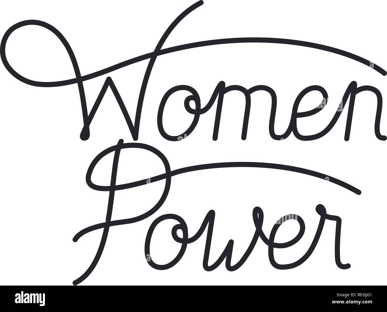 women power label isolated icon Stock Vector Image & Art - Alamy