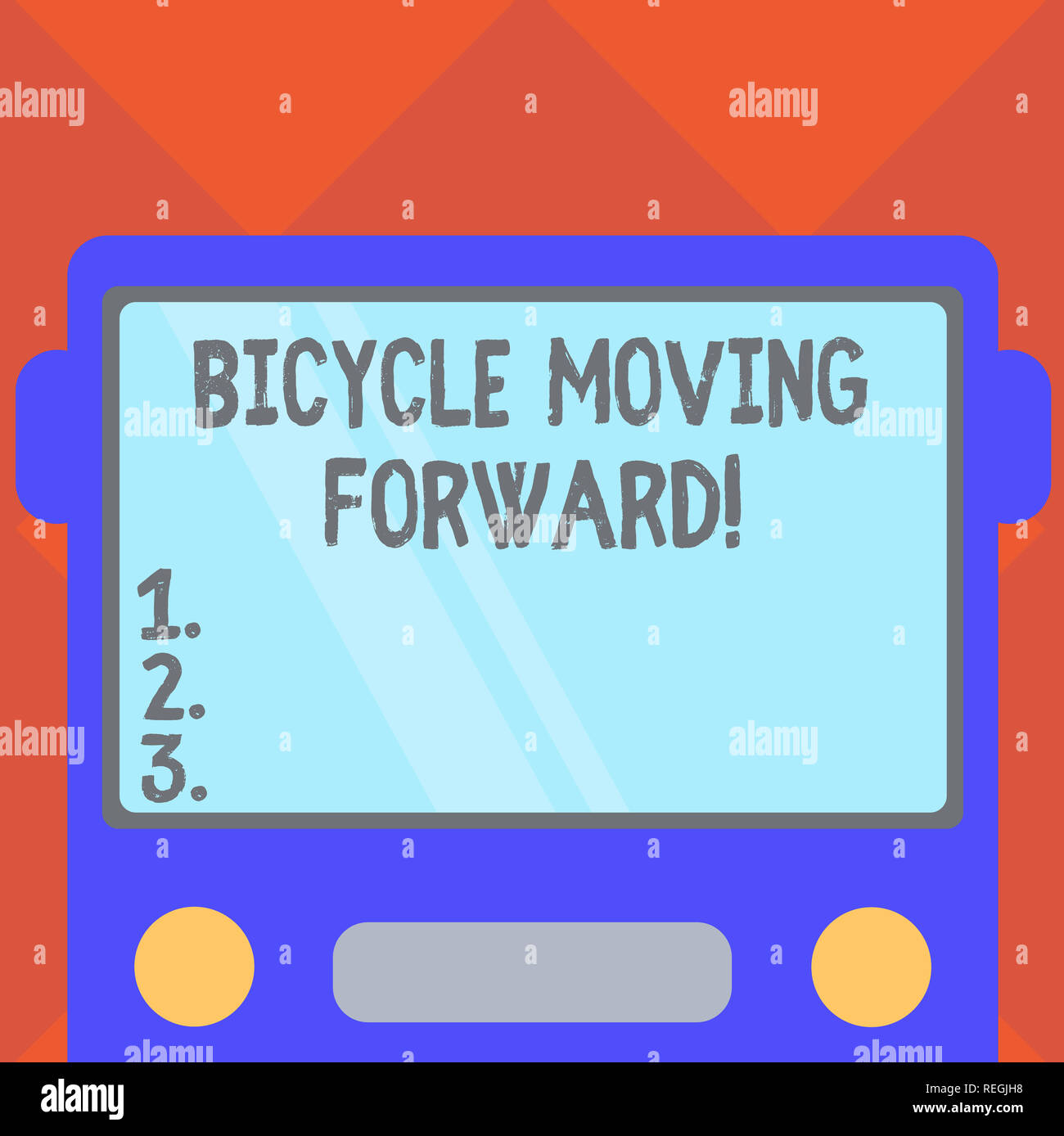Handwriting text writing Bicycle Moving Forward. Concept meaning To ...