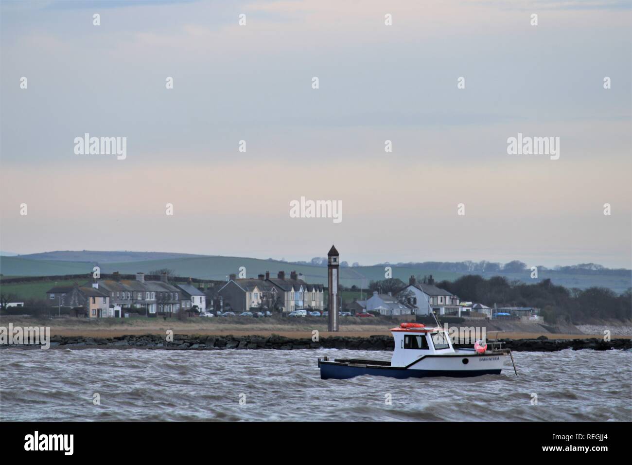 UK Rampside Cumbria UK. Rampside needle leading light from Rampside ...