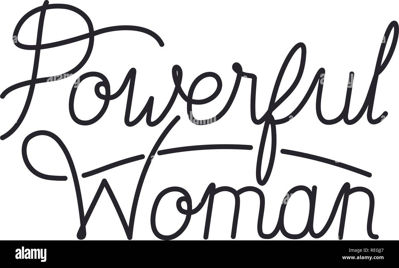 powerful woman label isolated icon Stock Vector Image & Art - Alamy