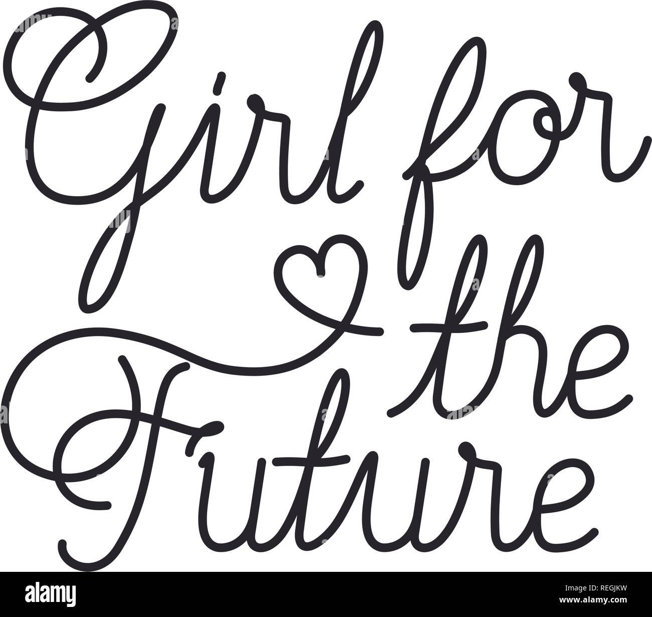 girl for the future label isolated icon Stock Vector Image & Art - Alamy