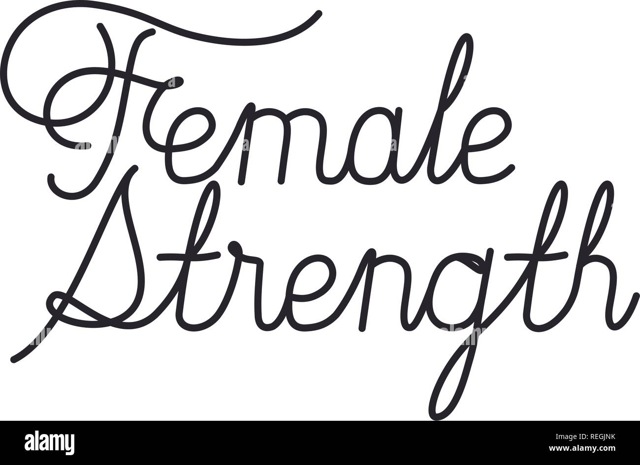 female strength label isolated icon Stock Vector Image & Art - Alamy