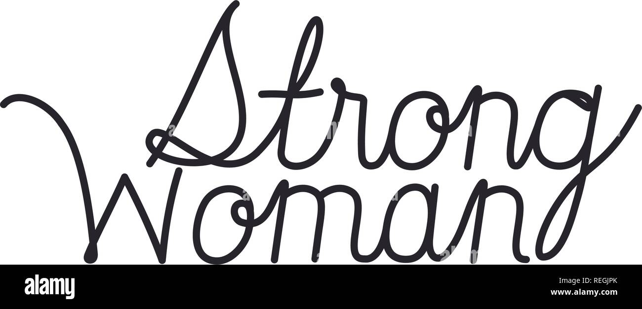 strong woman label isolated icon Stock Vector Image & Art - Alamy
