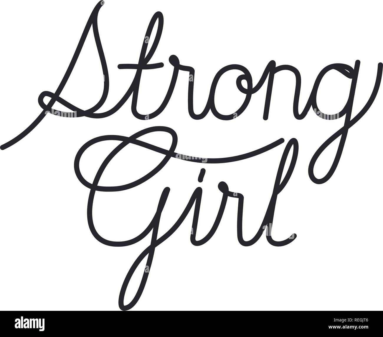 strong girl label isolated icon Stock Vector Image & Art - Alamy