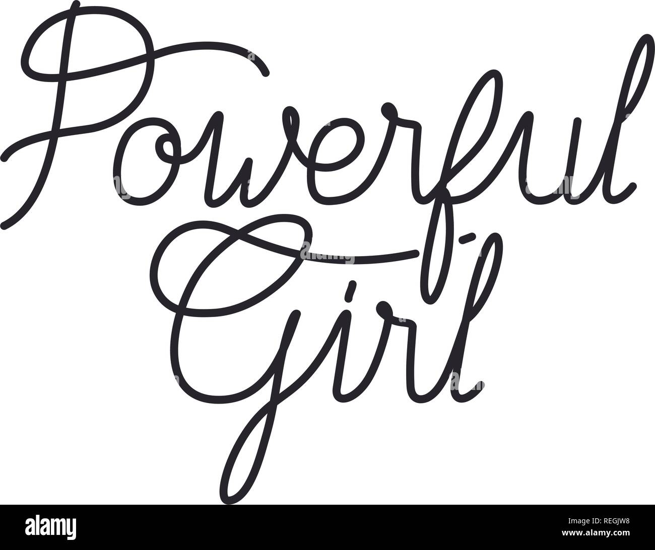 powerful girl label isolated icon Stock Vector Image & Art - Alamy