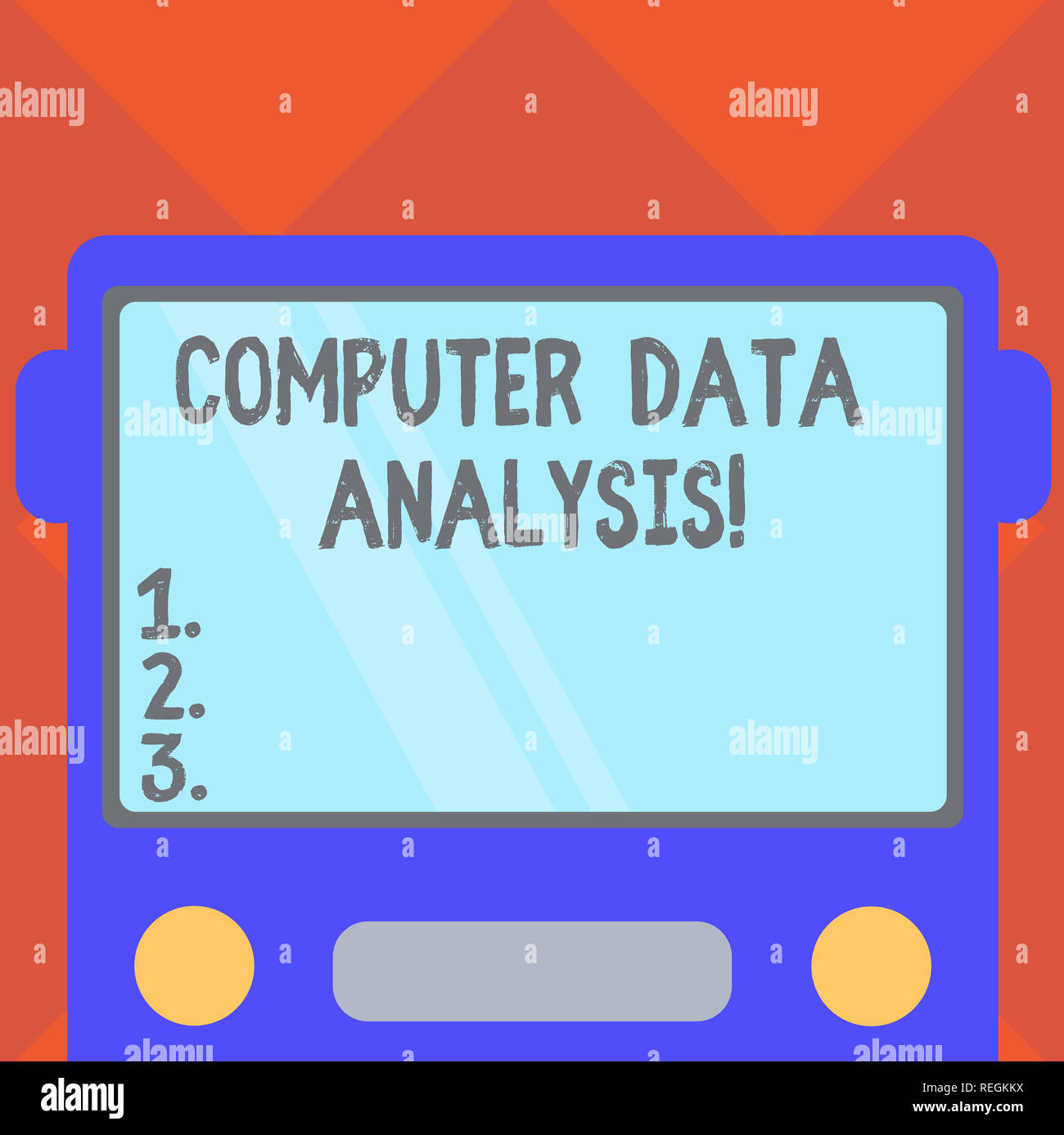 Handwriting text writing Computer Data Analysis. Concept meaning using ...