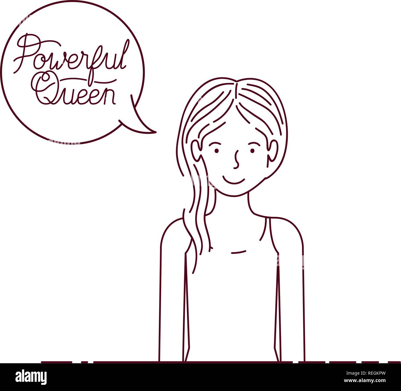 Woman label powerful girl hi-res stock photography and images - Alamy