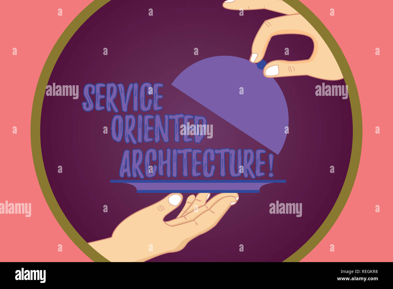 Conceptual hand writing showing Service Oriented Architecture. Business photo showcasing Central ...