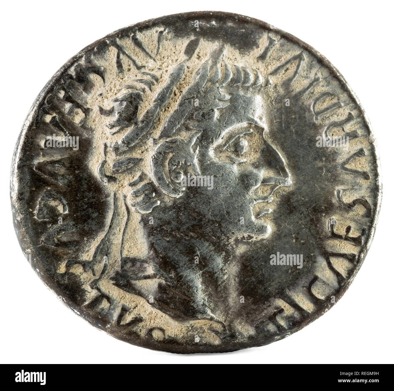 Emperor tiberius coin Cut Out Stock Images & Pictures - Alamy