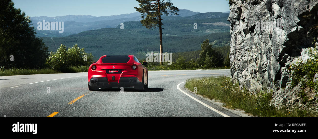 Ferrari road mountain hi-res stock photography and images - Alamy
