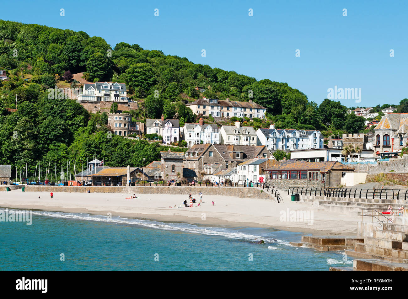 the seaside town of looe in south east cornwall, england, britain, uk ...