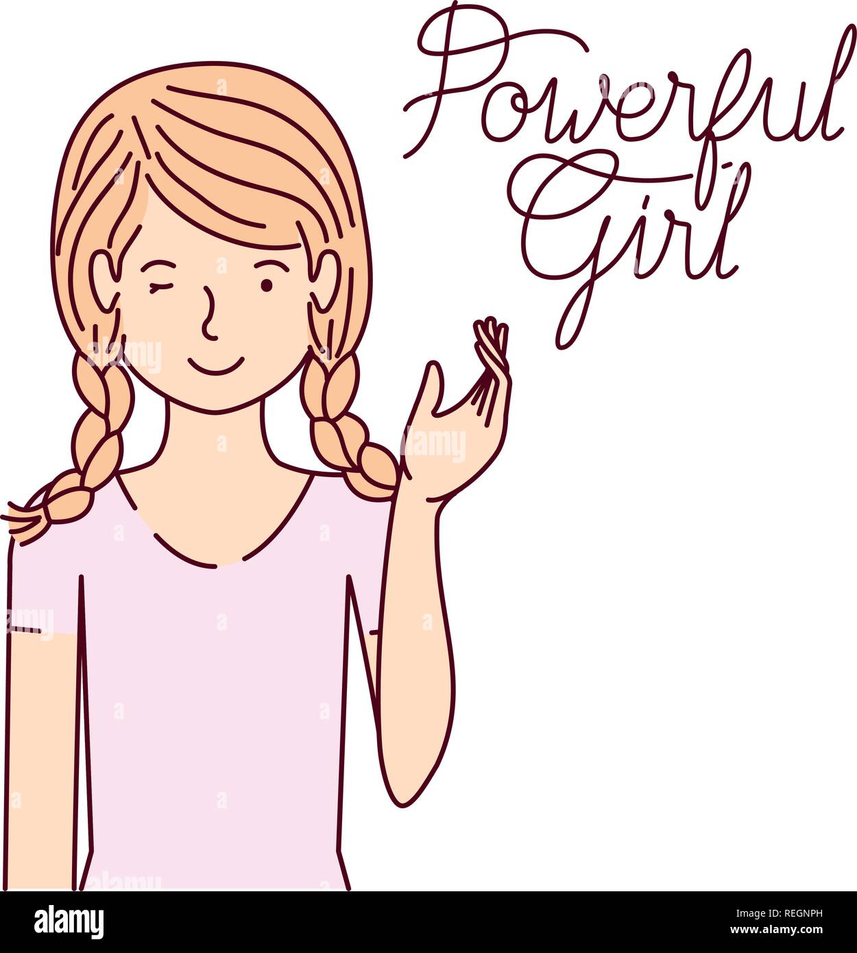 Woman label powerful girl hi-res stock photography and images - Alamy