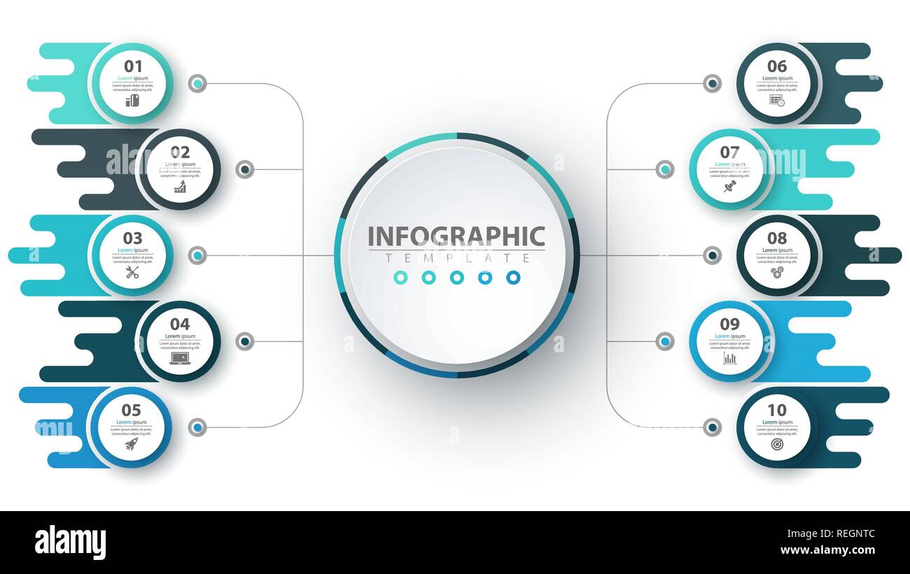 Vector origami flow chart infographic hi-res stock photography and ...