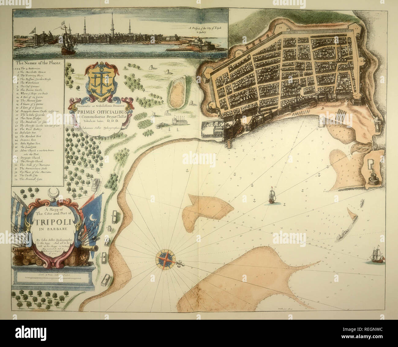 Map of tripoli hi-res stock photography and images - Alamy