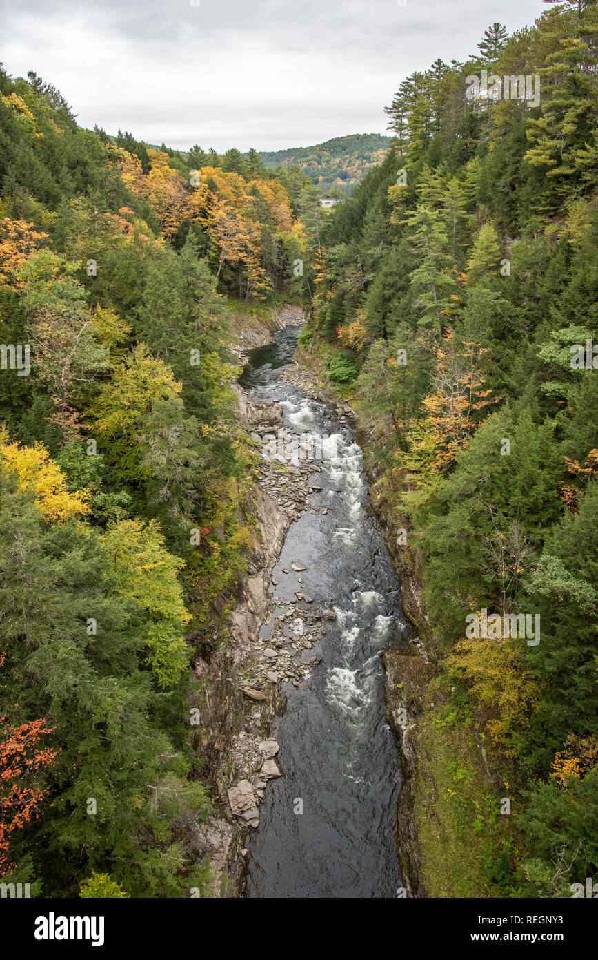 Above Quechee River at Quechee Gorge near Woodstock, Vermont Stock ...