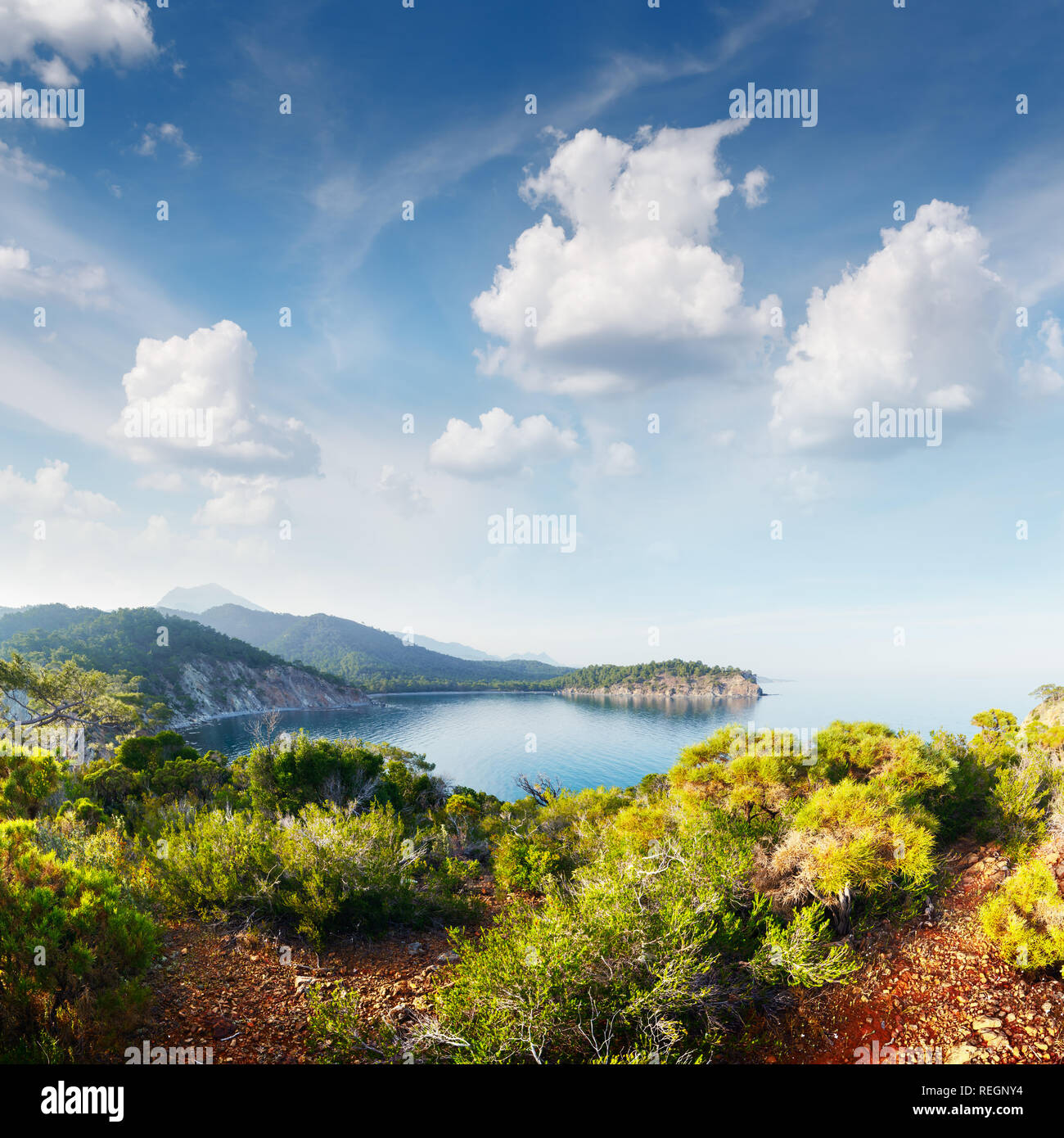 Amazing Mediterranean seascape in Turkey. Landscape photography Stock ...