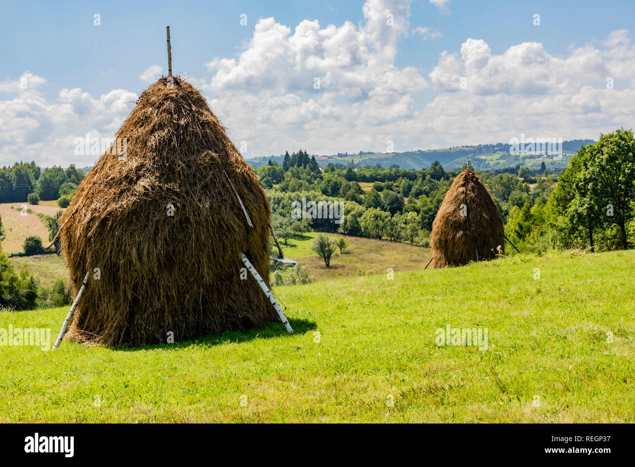 Two Haystacks High Resolution Stock Photography and Images - Alamy