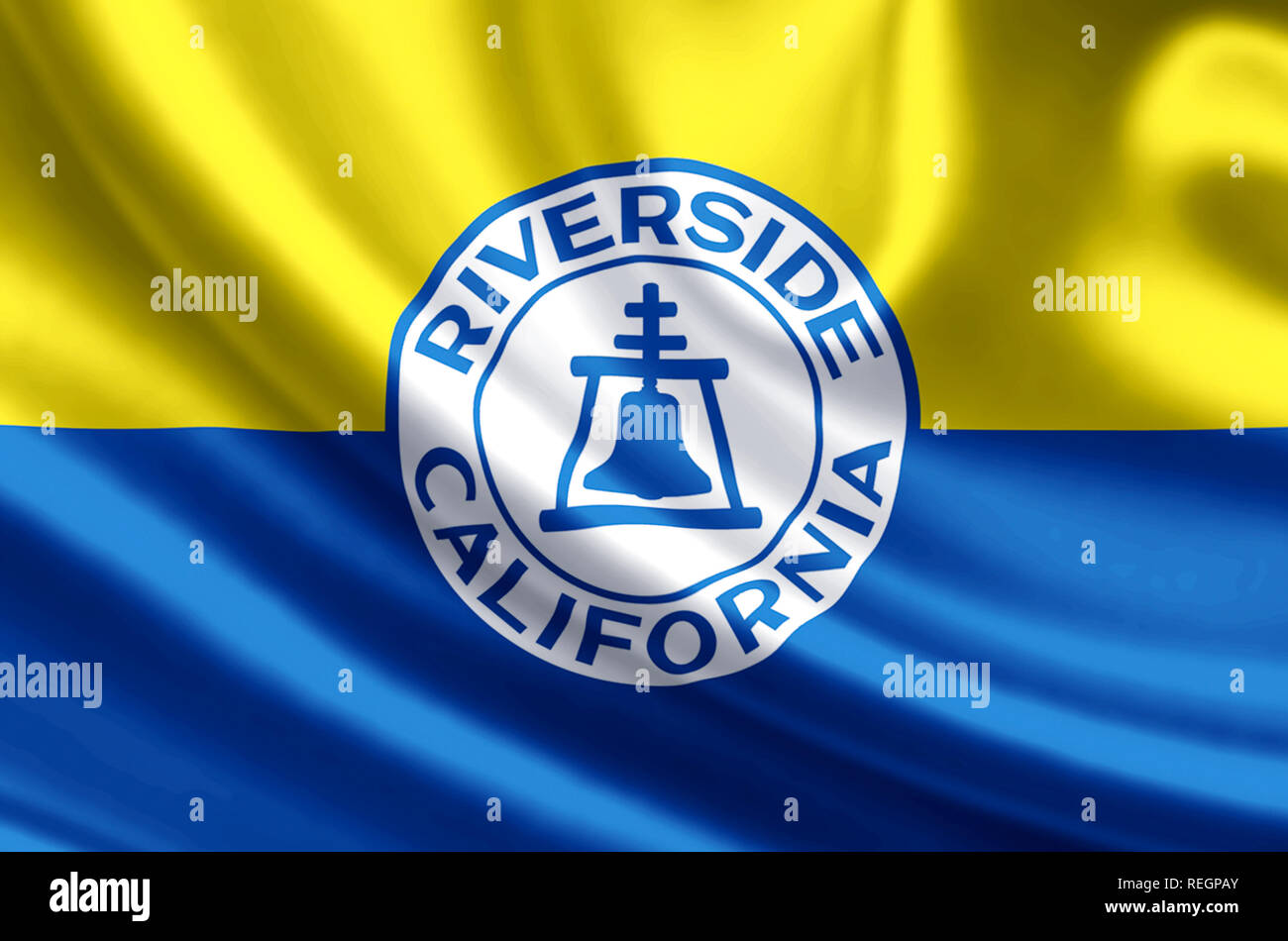 Riverside California waving and closeup flag illustration. Perfect for ...