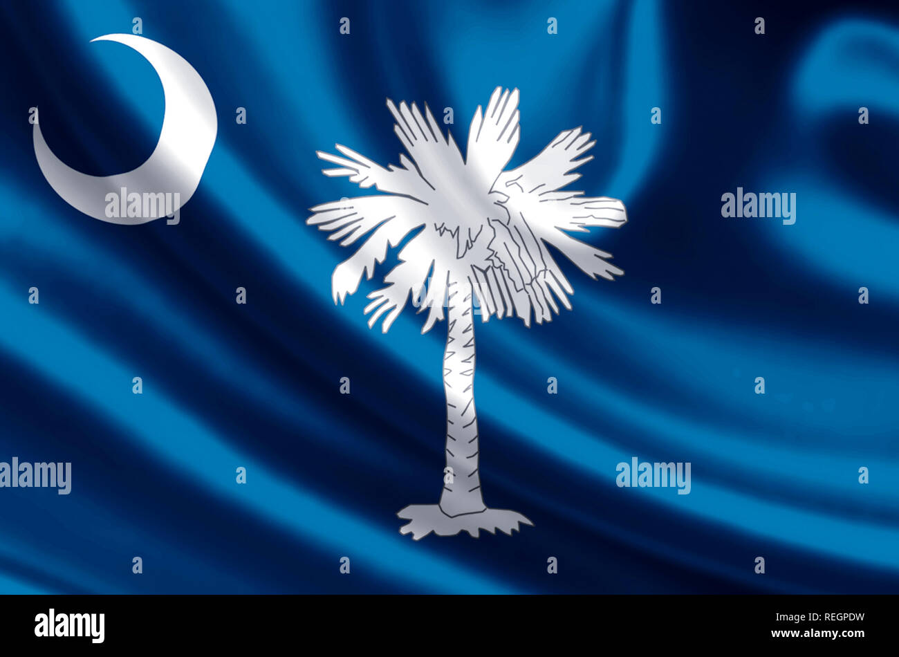 South Carolina waving and closeup flag illustration. Perfect for ...