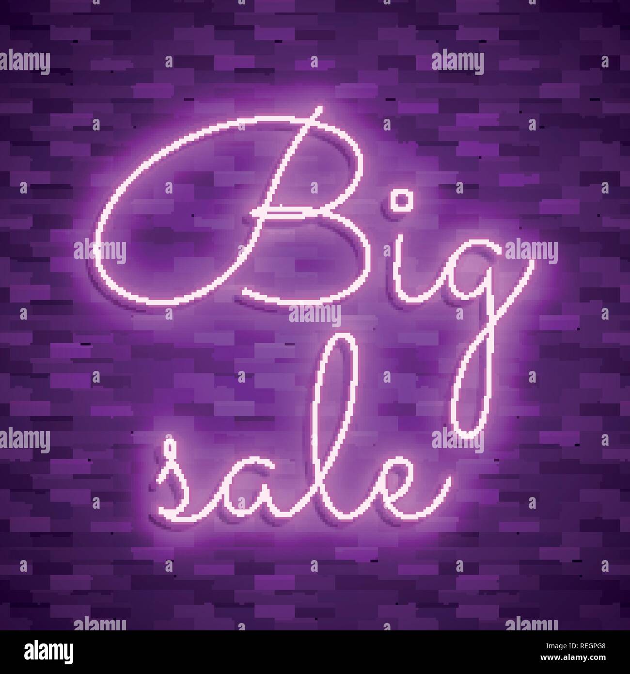 Neon light lettering, Stock vector. Color design Stock Vector Image ...