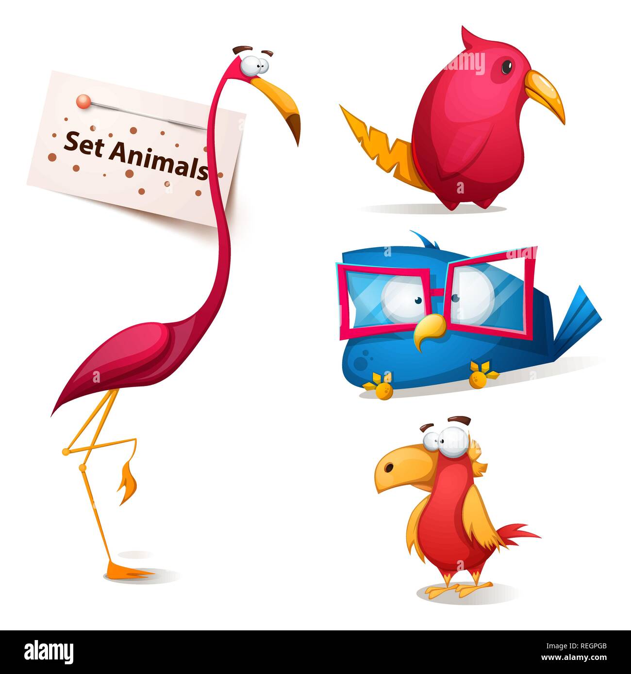 Set - cute, funny cartoon characters Stock Vector Image & Art - Alamy