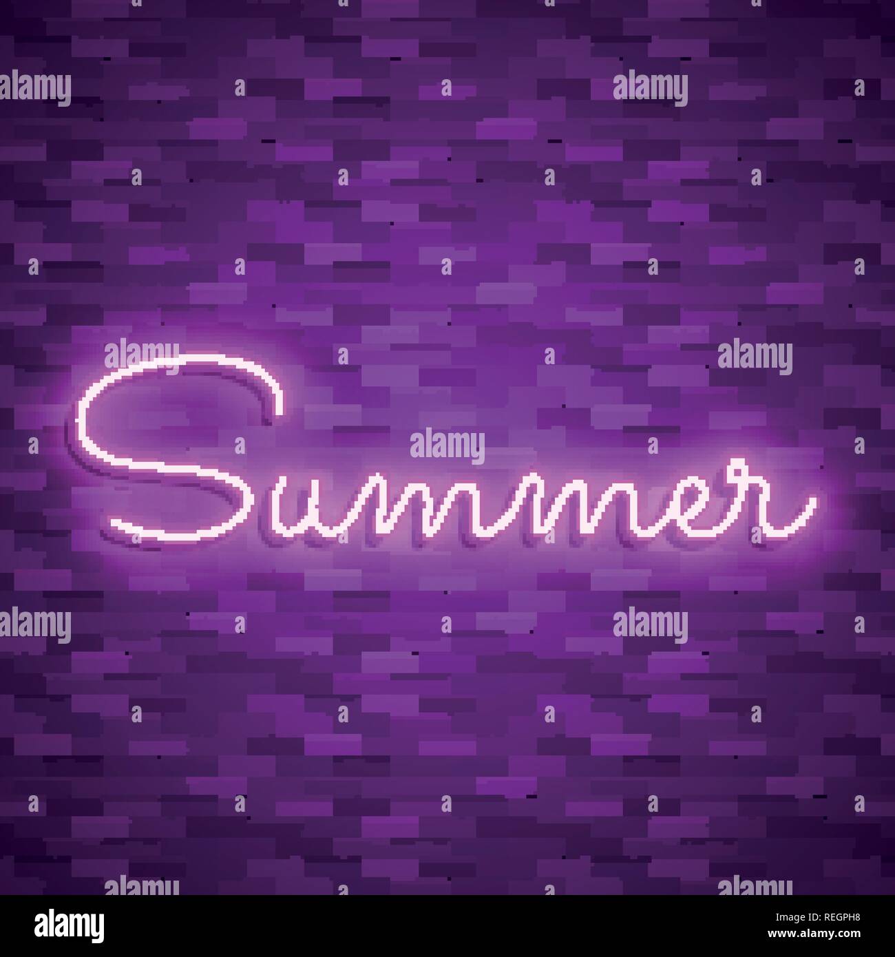 Neon light lettering, Stock vector. Color design Stock Vector Image ...