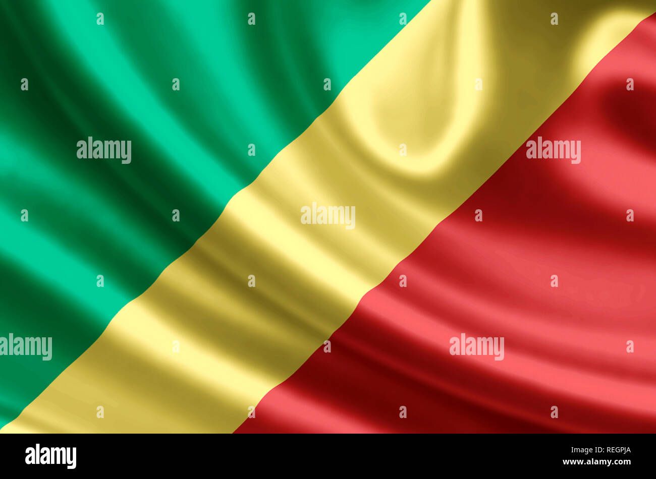 Republic Of Congo waving and closeup flag illustration. Perfect for ...