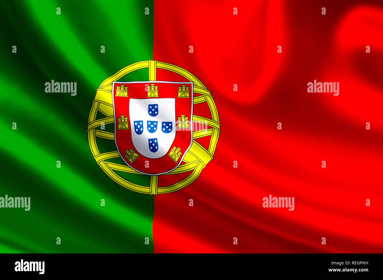 Portugal waving and closeup flag illustration. Perfect for background ...